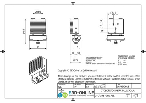 E3D Cyclops+ Dual Hotend – All Metal – Genuine | UK
