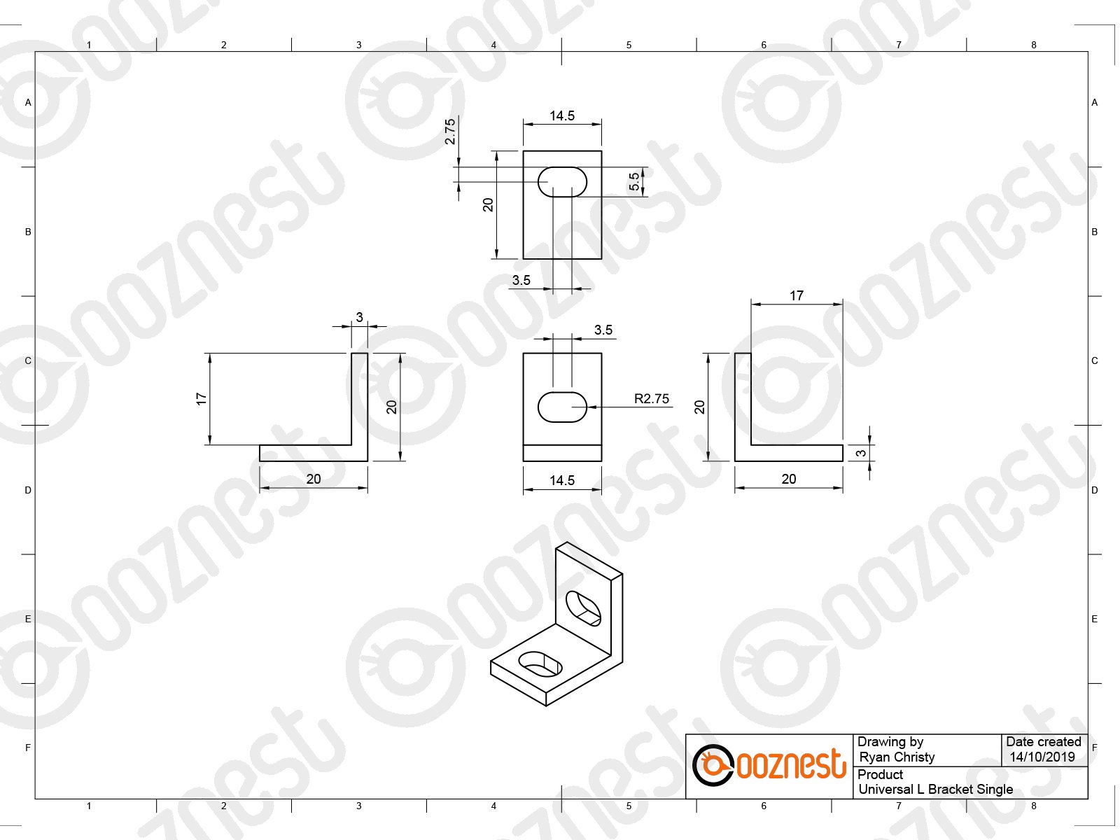 Universal L Brackets - 20 Series - Ooznest Universal L Brackets - 20 Series - Ooznest