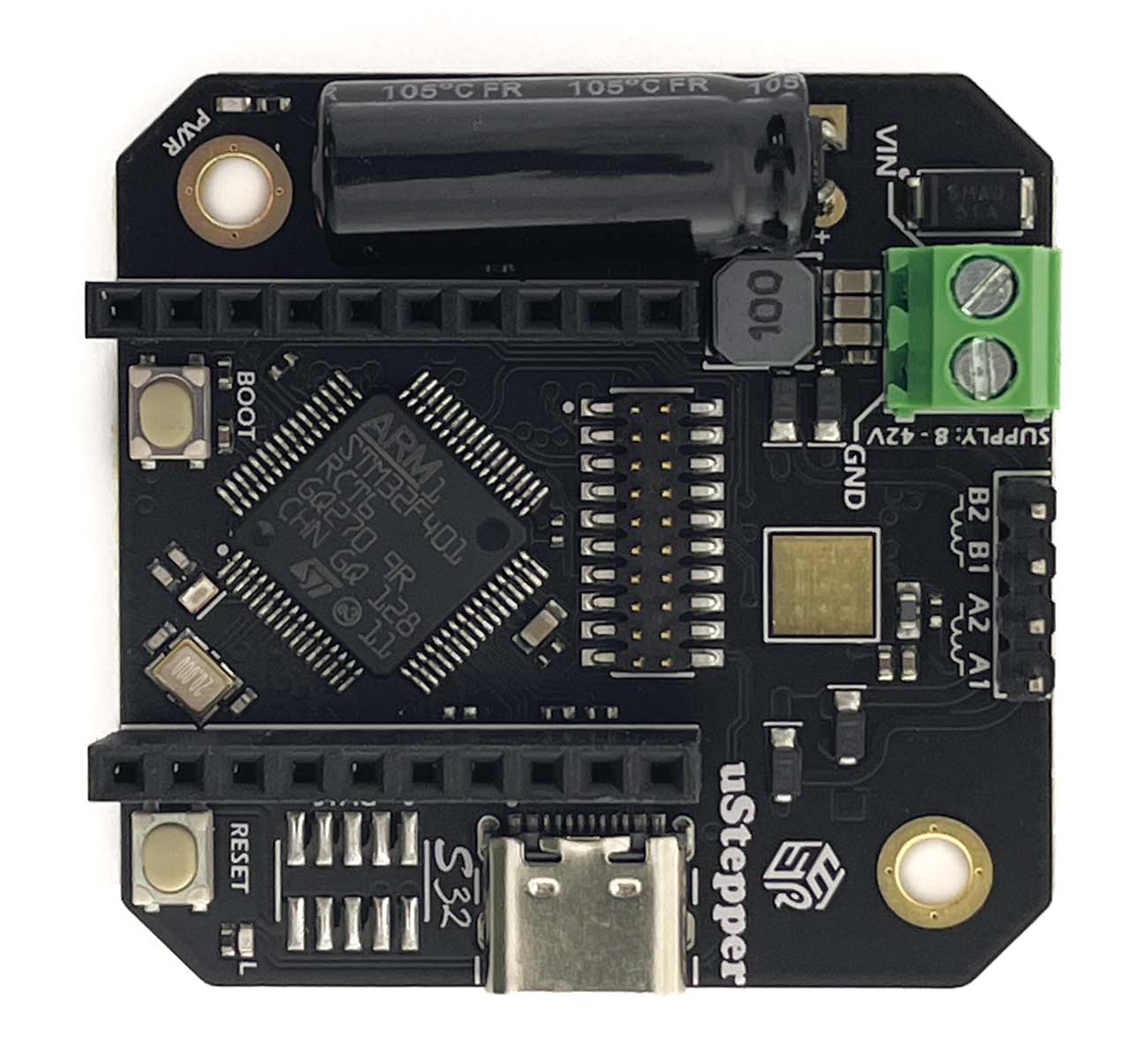 uStepper S32 Controller – Integrated Arduino & Stepper Motor Driver