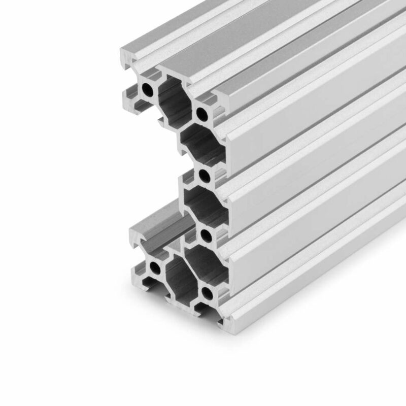 40×80 (C-Beam) T/V-Slot Aluminium Extrusion Silver - Ooznest