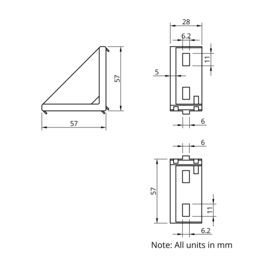 30×60 30 Series Corner Bracket - Ooznest