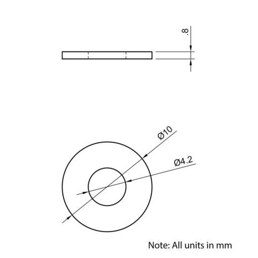 M4 Panel/Slot Washer - A2 Stainless Steel - Ooznest