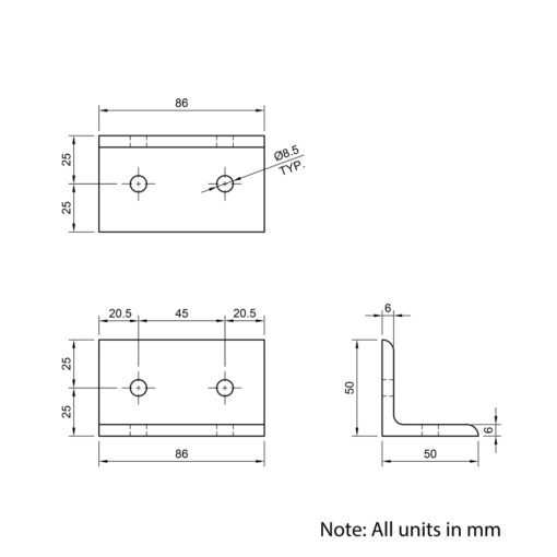 90×45 45 Series Universal Corner Bracket - Ooznest